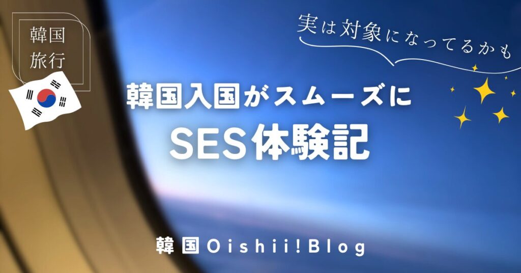 申請してないのに韓国の自動入国ゲートが使えた話【SES体験レポ】 - 韓国oishii!